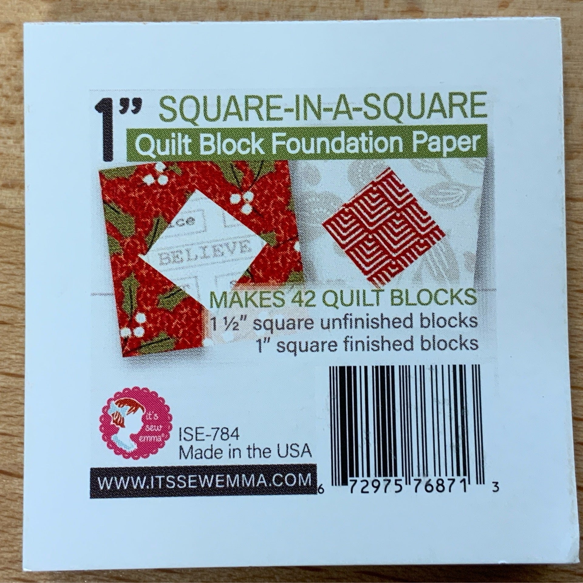 1” Square In a Square Quilt Block Foundation Paper | Country Barn Quilt Co.